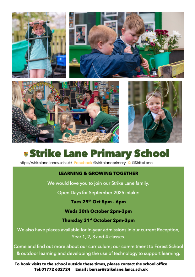 ADMISSIONS | Strike Lane Primary School